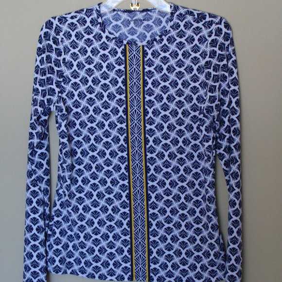 Lands' End | Swim | Lands End Rash Guard Swim Coverup Blue Yellow White ...